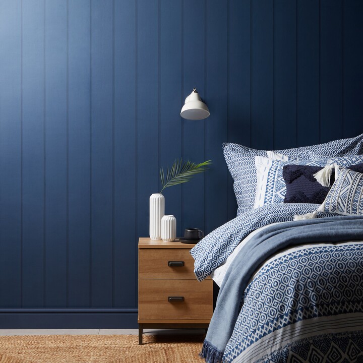 Dunelm Wood Panel Navy Wallpaper Navy - ShopStyle Decor