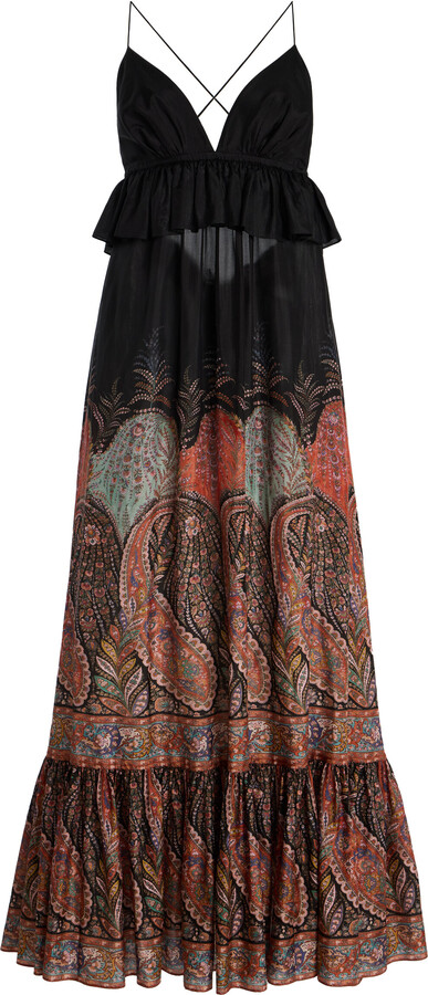 Zimmermann Rhiannon Ruffled Silk Maxi Dress - ShopStyle