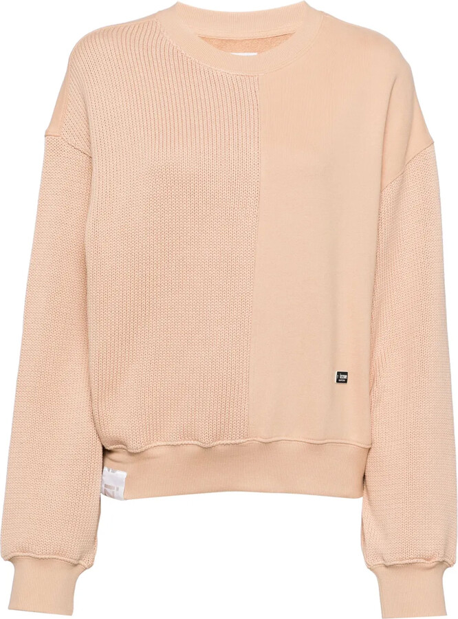 Izzue Logo Patch Panelled Design Jumper - ShopStyle V-Neck Sweaters