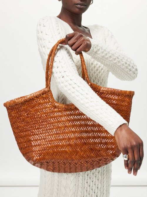DRAGON DIFFUSION Nantucket Large Woven-leather Basket Bag - ShopStyle