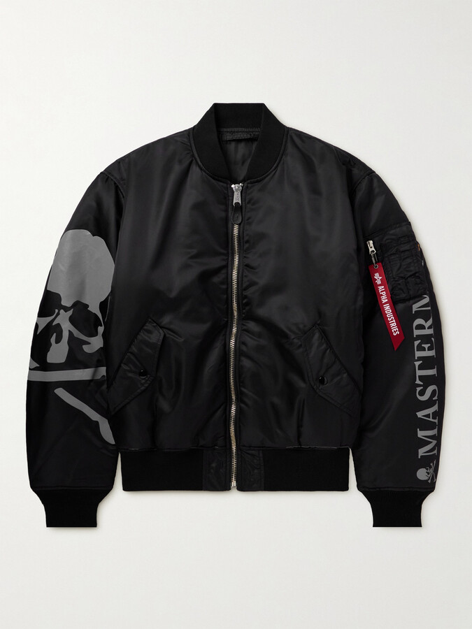 Mastermind Japan + Alpha Industries MA-1 Reversible Logo-Print Quilted Shell Bomber Jacket ...