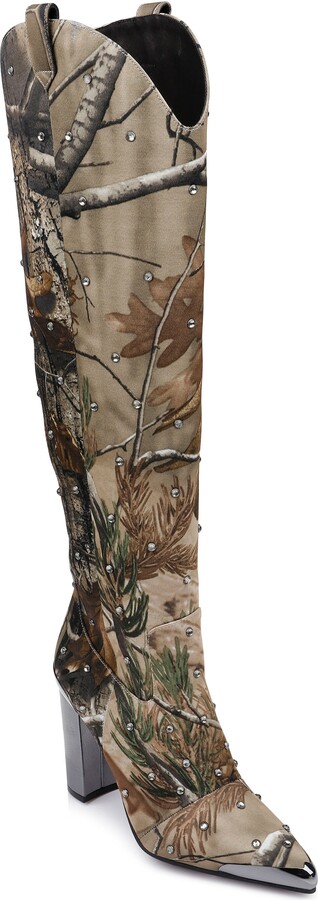 DANIEL X DIAMOND Yellowstone Knee High Pointed Toe Western Boot - ShopStyle