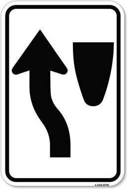 SignMission Traffic Sign Keep Left Symbol/22790 - ShopStyle Home Office