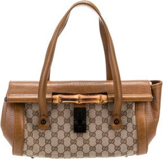 Gucci GG Canvas Medium Bamboo Bullet Shoulder Bag - ShopStyle