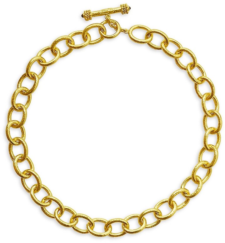 Elizabeth Locke Gold Volterra 19K Yellow Gold Large Oval-Link Chain ...