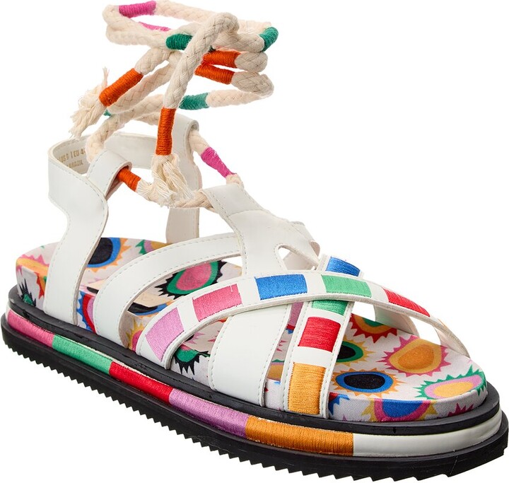 Farm Rio Back Tie Anatomic Sandal - ShopStyle