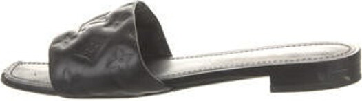 Louis Vuitton Revival Leather Slides - ShopStyle