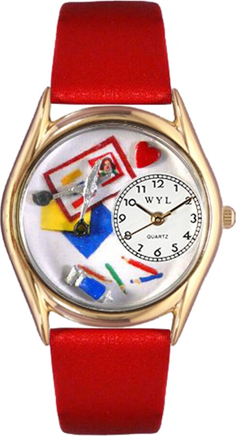 Whimsical Gifts Whimsical Watches Scrapbook Red Leather and Goldtone ...