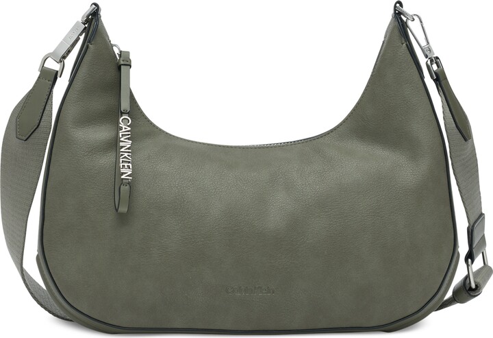 Calvin Klein Clay Large Top Zipper Convertible Crossbody Bag - ShopStyle