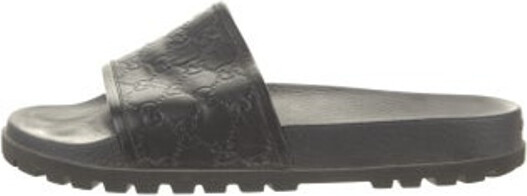 Gucci GG Signature Leather Slides - ShopStyle