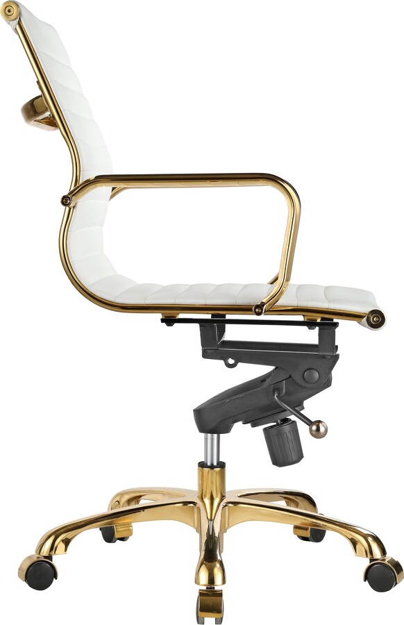 Homecraft High Back Ribbed Swivel Adjustable Leather Executive Office ...