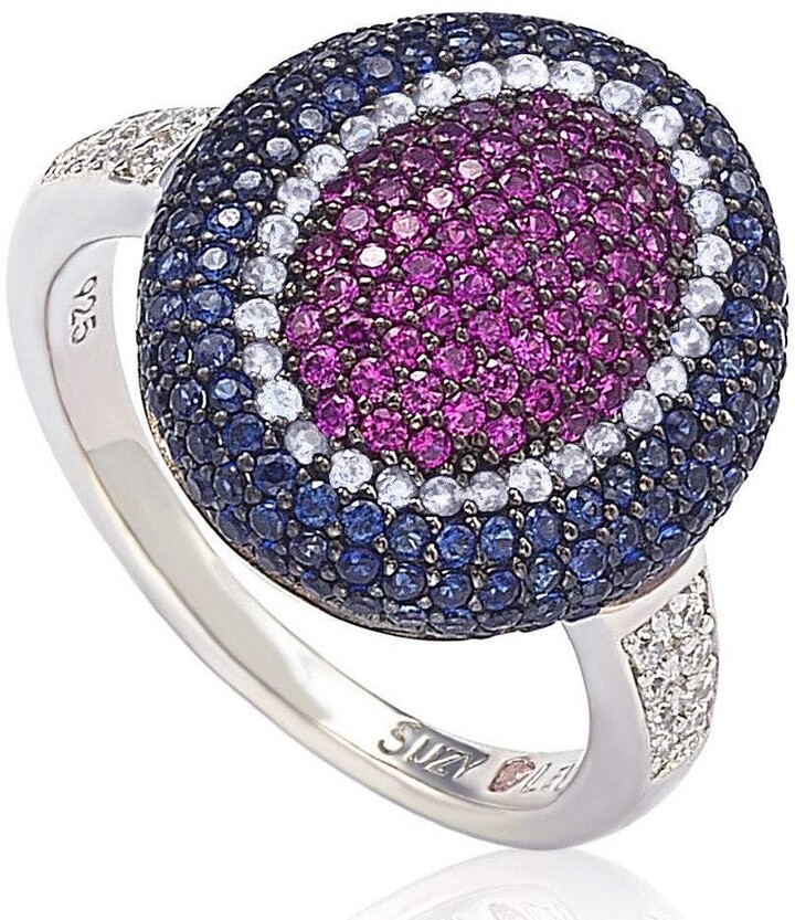 Suzy Levian Sterling Silver Cubic Zirconia American Inspired Multi ...