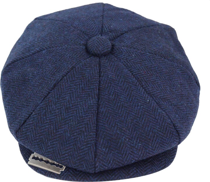 Infinity Leather Peaky Blinders Tweed Hat With Razor Blade - ShopStyle