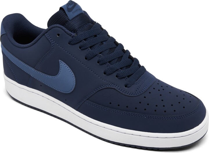 Nike Men's Court Vision Low Nubuck Casual Sneakers from Finish Line ...