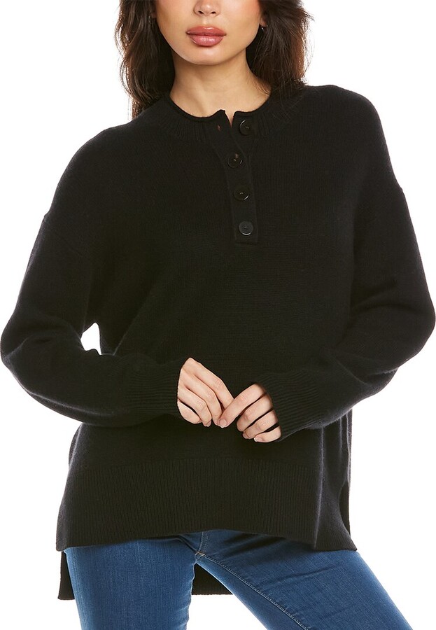 Theory Cashmere Henley Sweater - ShopStyle
