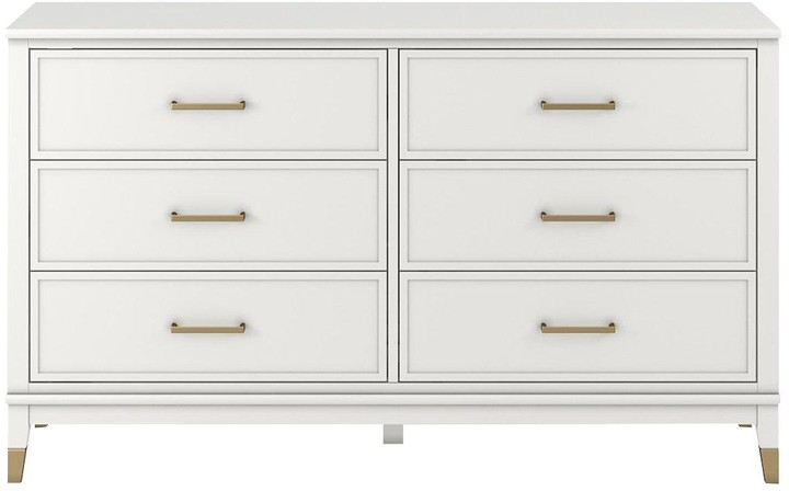 CosmoLiving by Cosmopolitan Westerleigh 6 Drawer Dressing Table - White ...