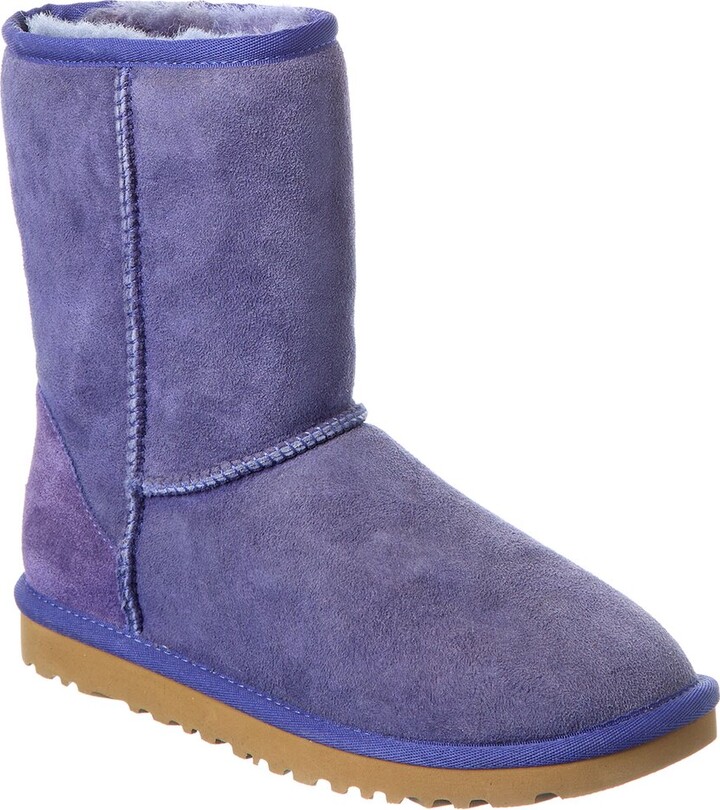 UGG Classic Short Suede & Shearling Boot - ShopStyle