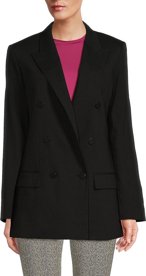 Theory Double Breasted Jacket - ShopStyle