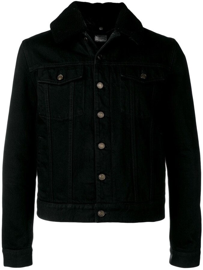 Saint Laurent Shearling Denim Jacket - ShopStyle