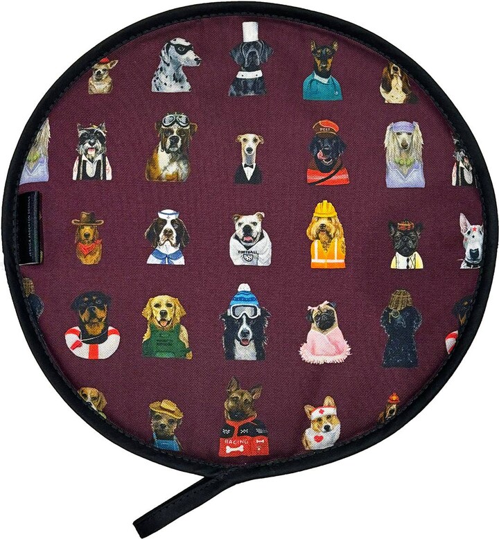 Jessica Anderton Designs Pink / Purple Dogs Aga Hob Covers - Berry ...