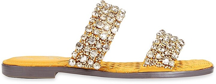 Sam Edelman Ezel Crystal-Embellished Slides - ShopStyle