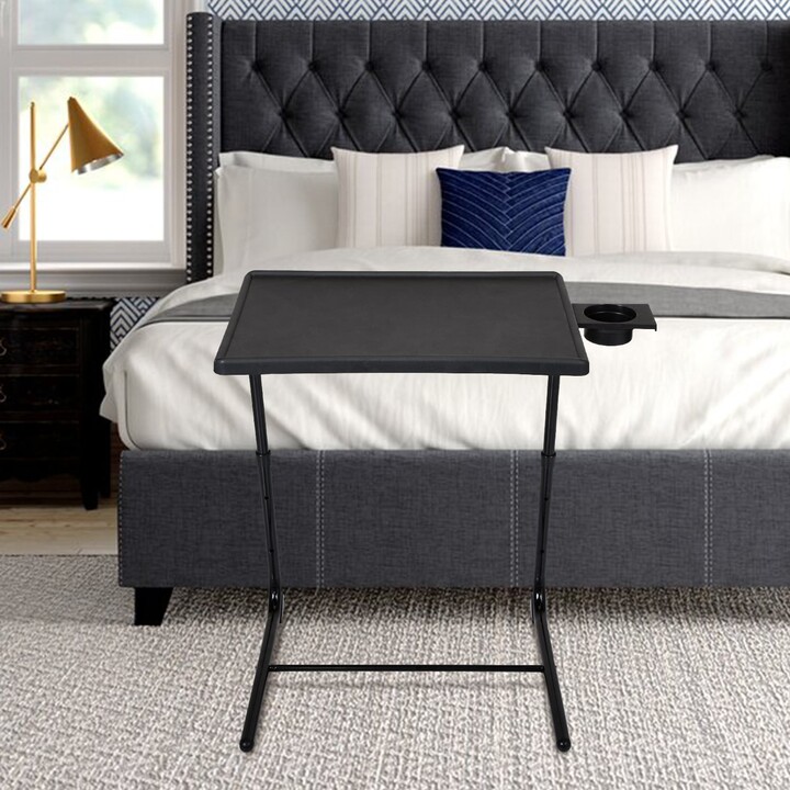 WELLFOR Portable Computer Table Office Desk Height & Angle Adjusting ...