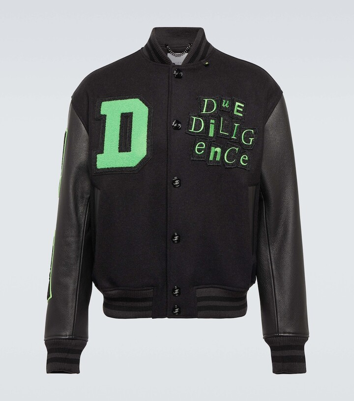 Due Diligence Wool and leather jacket - ShopStyle