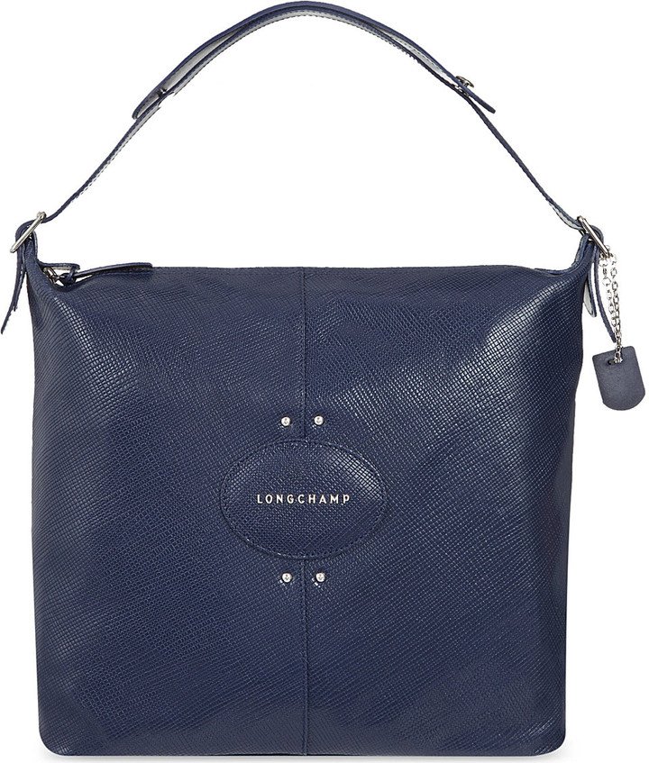 Longchamp Quadri leather hobo bag - ShopStyle