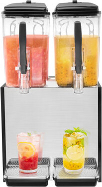 VEVOR Commercial Beverage Dispenser 12L x 2 Tanks Cold Juice Ice Drink ...