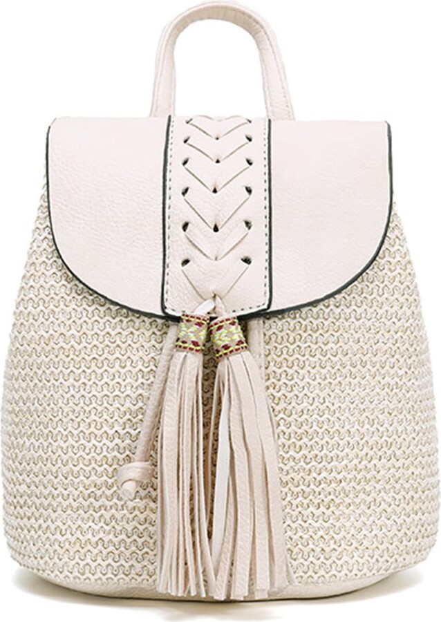 NICOLE & DORIS Women Straw Backpack Woven Backpacks Handbag Boho ...
