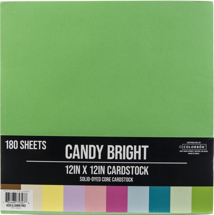 Colorbok Cardstock Pad 12"X12" 180/Pkg-Candy Bright - ShopStyle Food ...