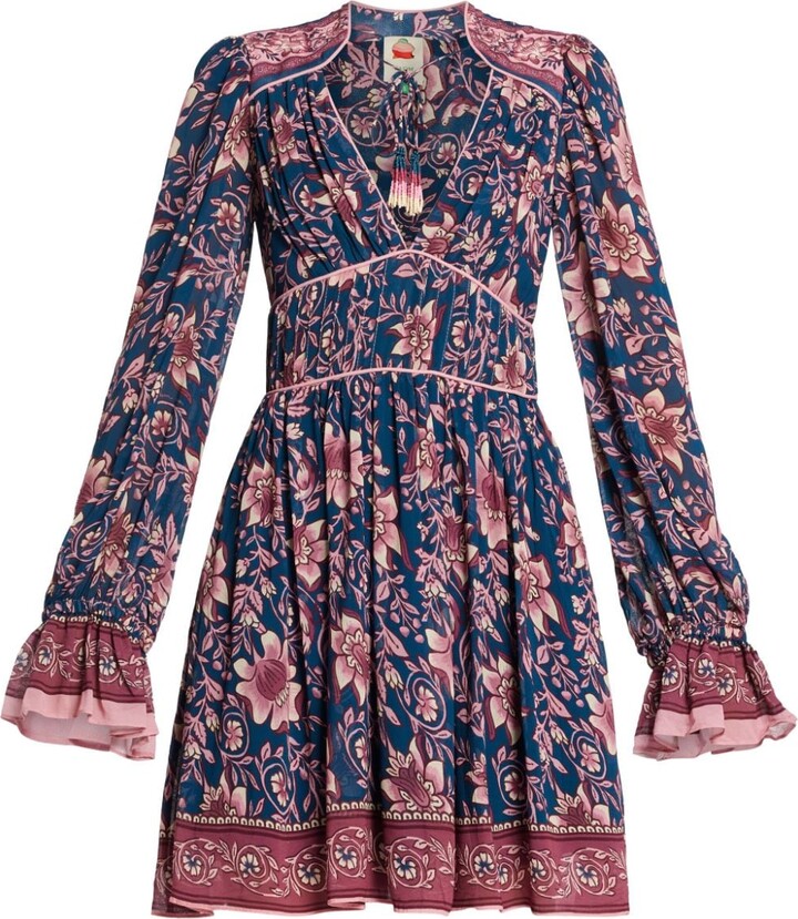 Farm Rio Armor-Shoulders Mini Dress - ShopStyle