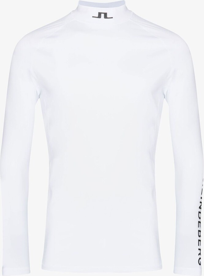 J. Lindeberg White Aello Logo Golf Compression Top - ShopStyle ...