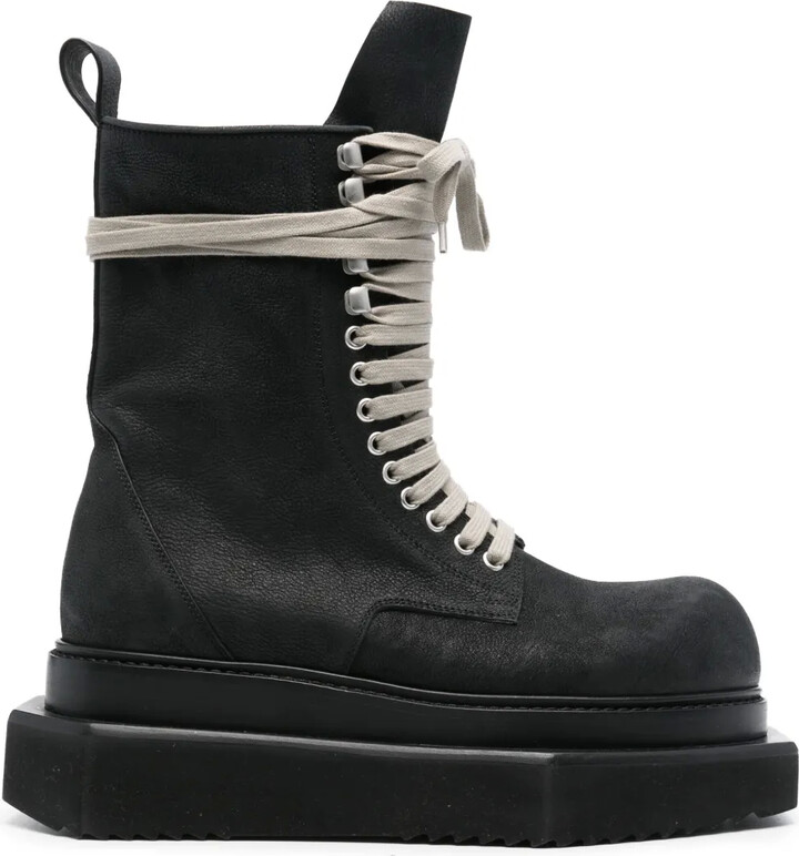 Rick Owens Turbo Cyclops leather boots - ShopStyle