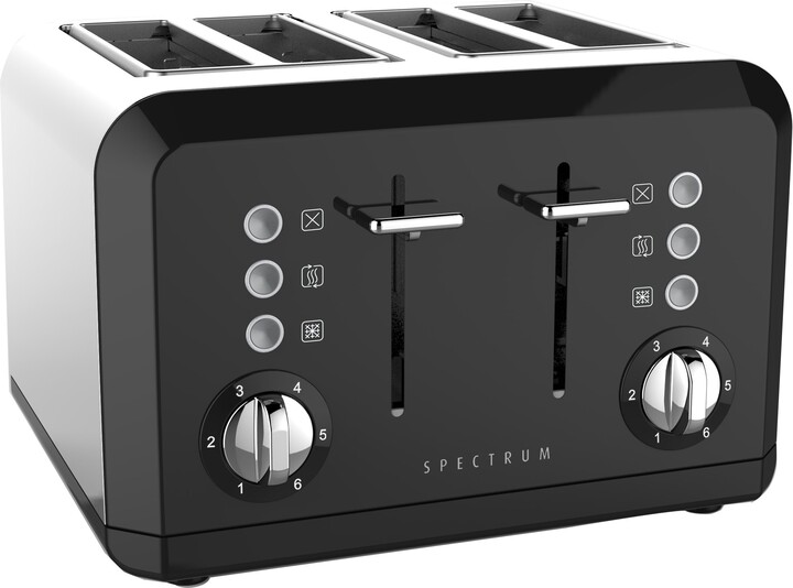 Dunelm Spectrum Black 4 Slice Toaster Black - ShopStyle