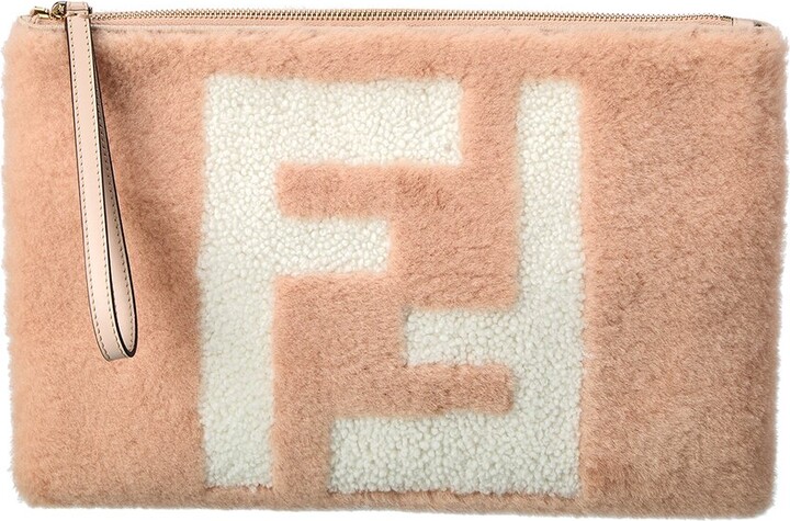 Fendi Large Shearling Pouch - ShopStyle Wallets & Card Holders