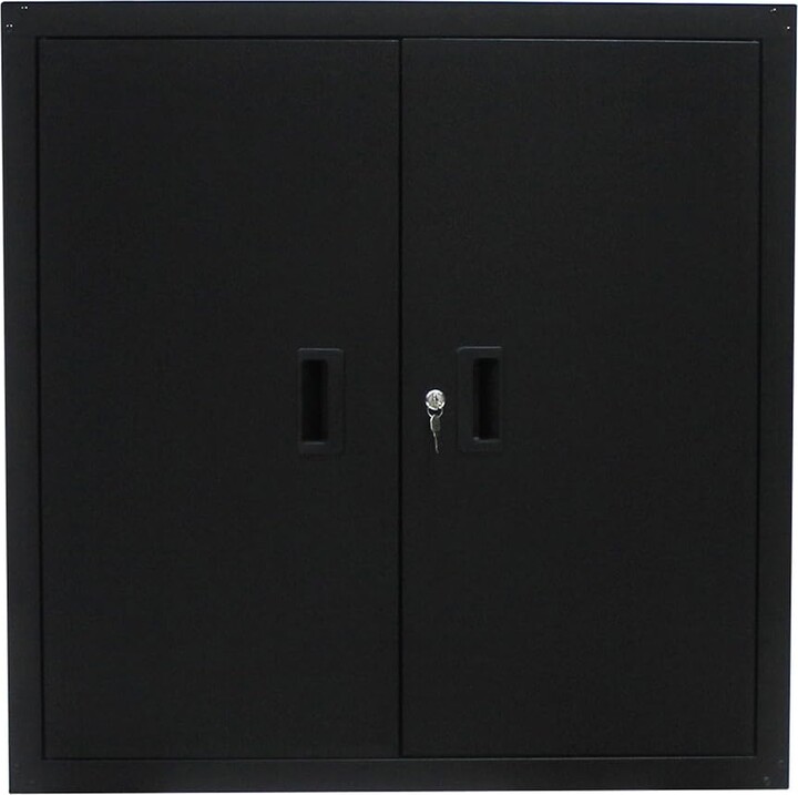 CuisinSmart Metal Storage Cabinet Locking Garage Cabinet 2 Door Utility ...