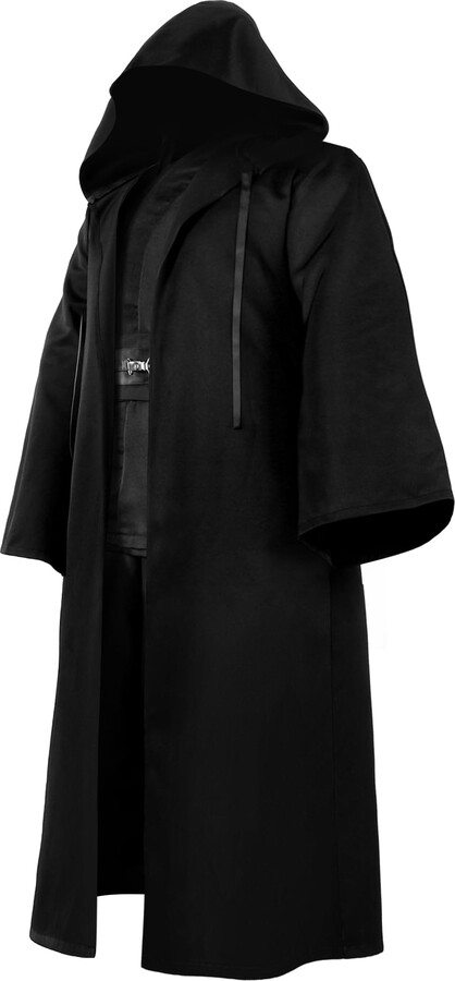 Hicarer Hooded Robe Cloak for Men Kid Halloween Wizard Costume Knight ...