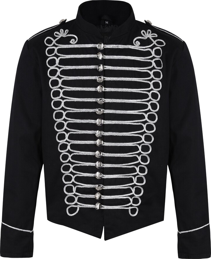 Ro Rox Steampunk Napoleon Military Drummer Parade Jacket (Black ...