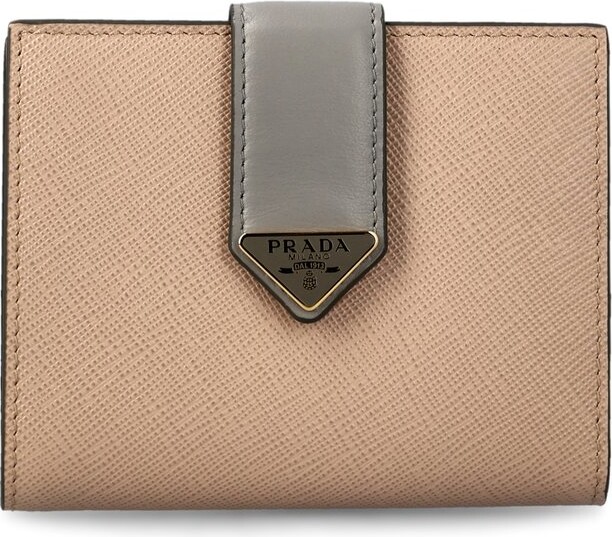 Prada Logo Plaque Small Wallet - ShopStyle