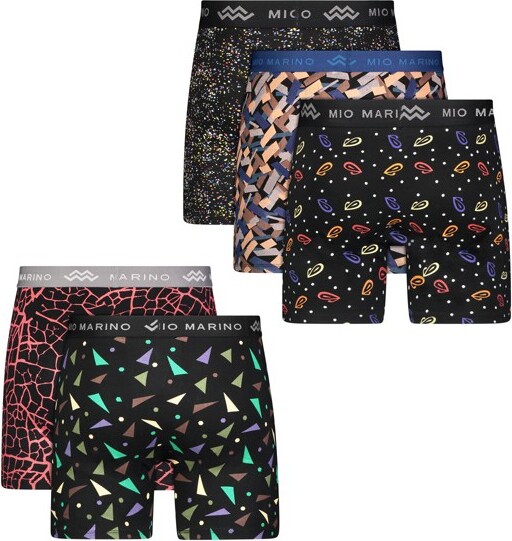 Mio Marino – Premium Cotton Men's Boxers, 5-Pack – Breathable Moisture ...