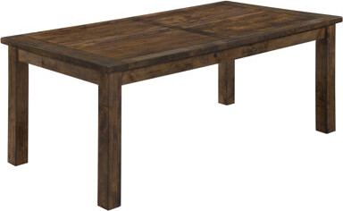 Alma Coleman Rectangular 79-Inch Dining Table Rustic Golden Brown ...