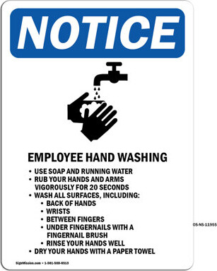 SignMission Employee Hand Washing Sign - ShopStyle Home Office