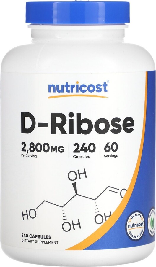 Nutricost D-Ribose 2 800 mg - 240 Capsules (700 mg per Capsule ...