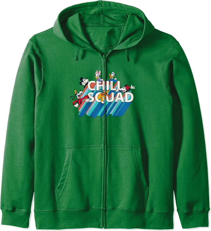 Disney Mickey And Friends Rainbow Retro Chill Squad Logo Zip Hoodie ...