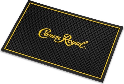 Crown Royal Bar and Spill Mat for Countertops | Black Rubber Bar Mat ...