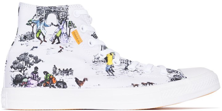 Converse Chuck Taylor Harlem Toile-print sneakers - ShopStyle