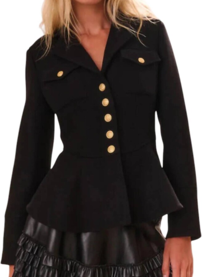 LoveShackFancy Theda Jacket In Black - ShopStyle