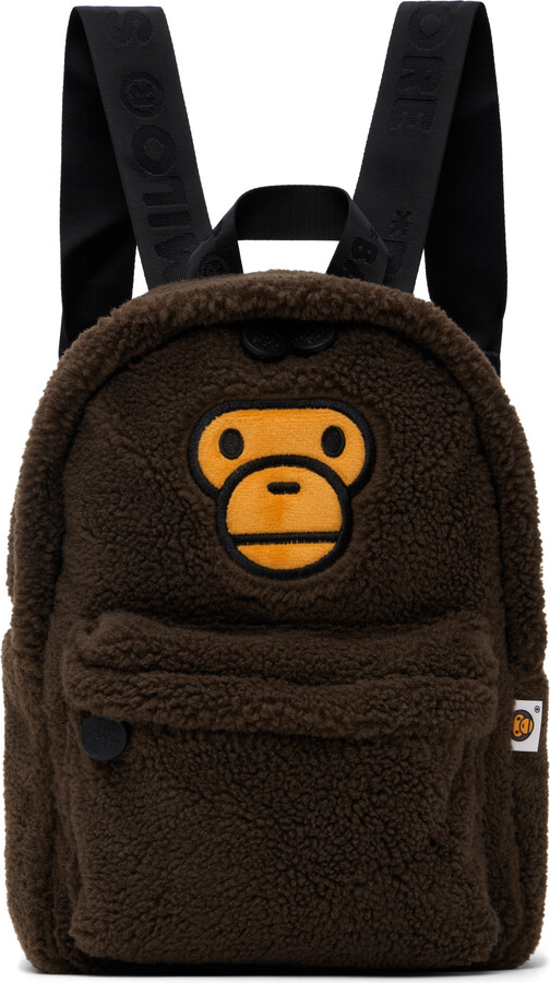 BAPE Brown Baby Milo Mini Fur Backpack - ShopStyle