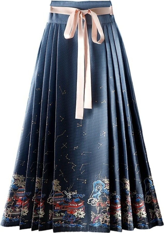 KETAFOUND Chinese Women's Traditional Skirt - Vintage Ming Dynasty Tie ...